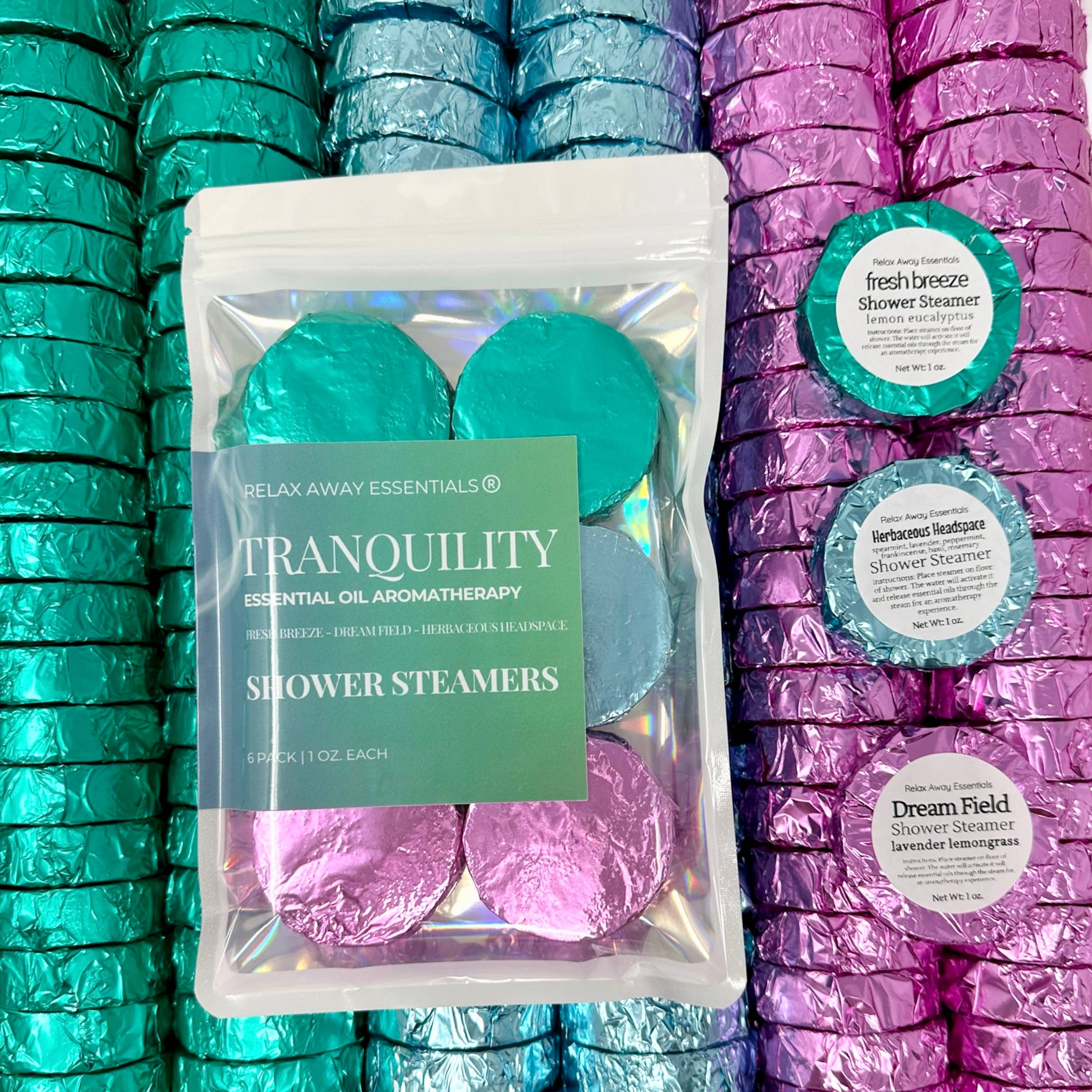 Tranquility Shower Steamers 6 Pack - Made in USA – Bead Bloom