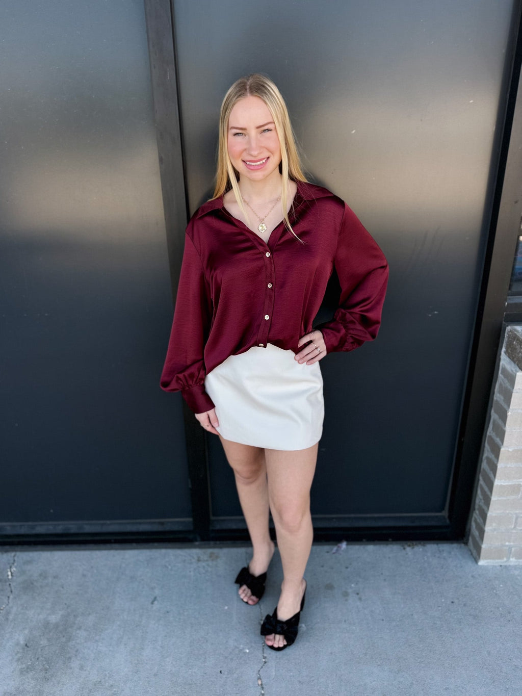 Glam Button down top – Bead Bloom