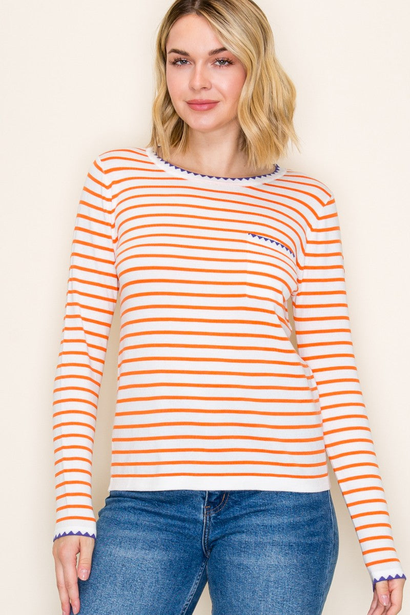 Color Blanket Stitch Striped Sweater – Bead Bloom